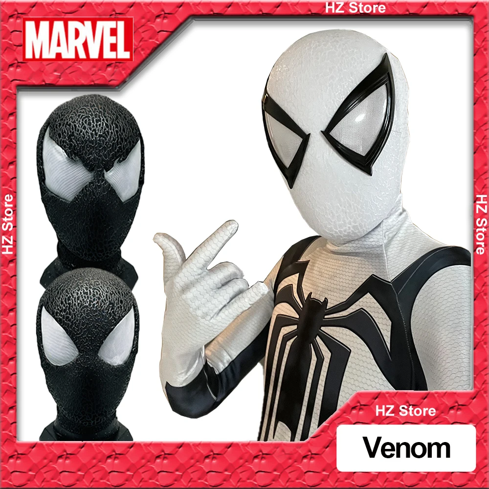 Marvel-The-Amazing-Spider-Man-Edward-Eddie-Brock-White-Venom-Mask-with-Faceshell-Lenses-Cosplay ...