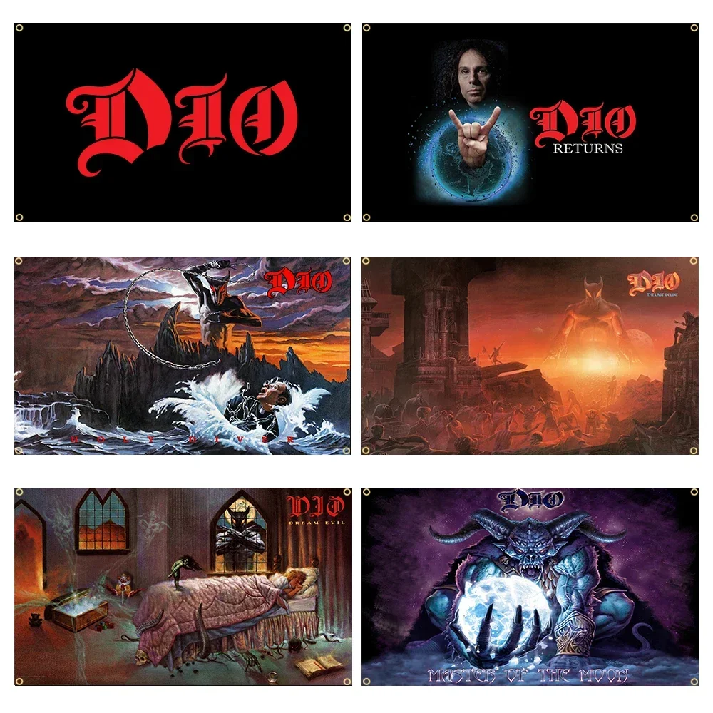 90X150cm Dios Heavy Metal Rock Band Music Flags Decorate Banners 3x5Fts ...