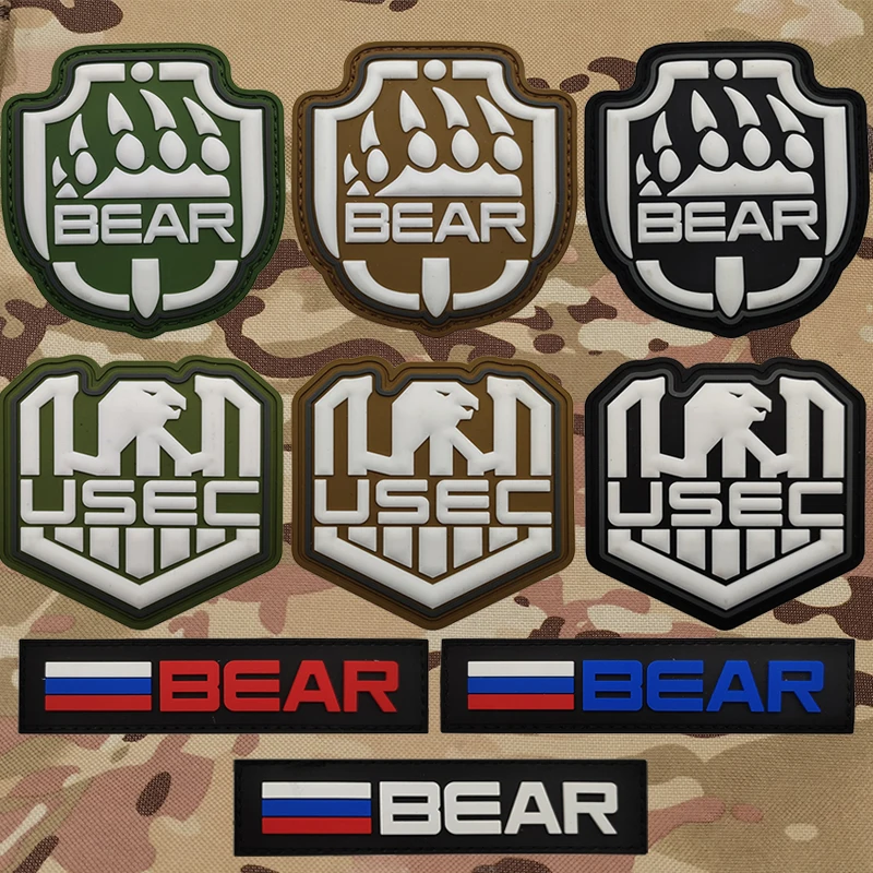 Russia Escape from Tarkov EFT Bear Paw USEC PVC Patches Glow In Dark ...