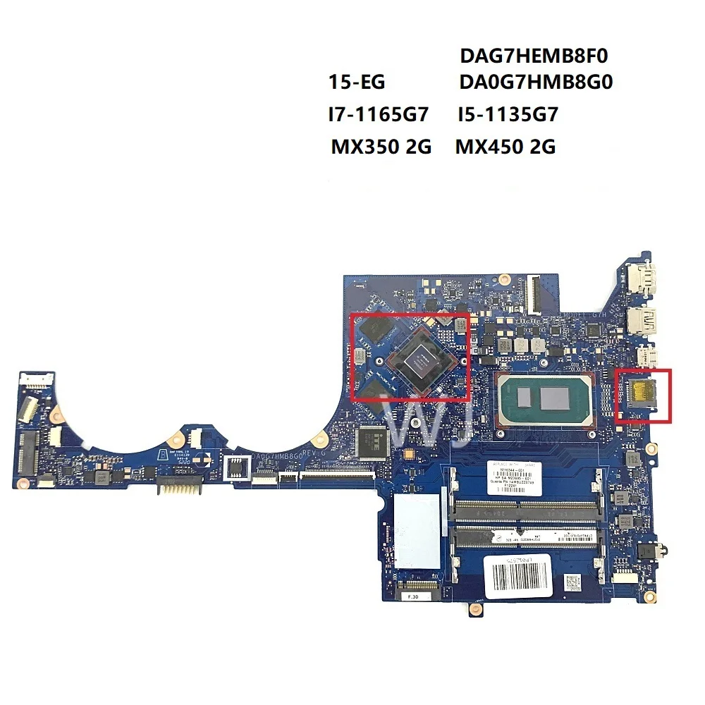 For HP15-EG DA0G7HMB8G0 DAG7HEMB8F0 I5-1135G7 I7-1165G7 MX350 2G MX450 ...