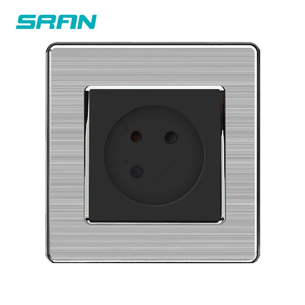 SRAN-16A-Israel-Socket-White-Black-Grey-PC-flame-retardant-panel-AC-100 ...