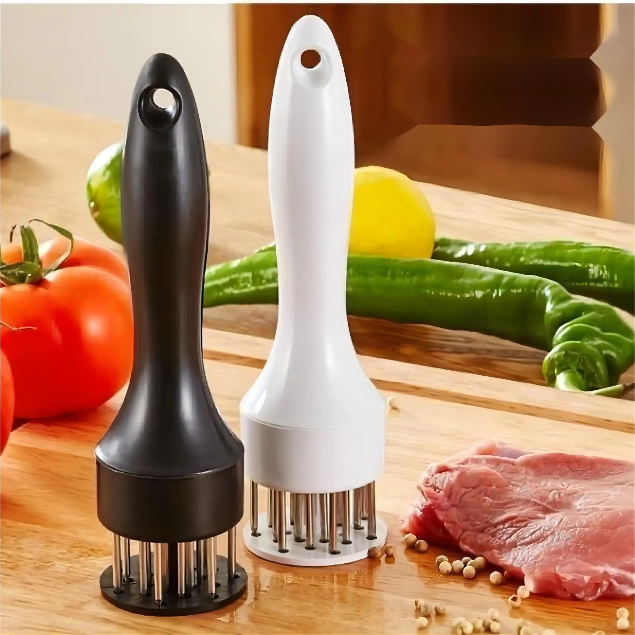 Stainless-Steel-Meat-Tenderizer-with-16-21-Ultra-Sharp-Blades-Tenderize ...