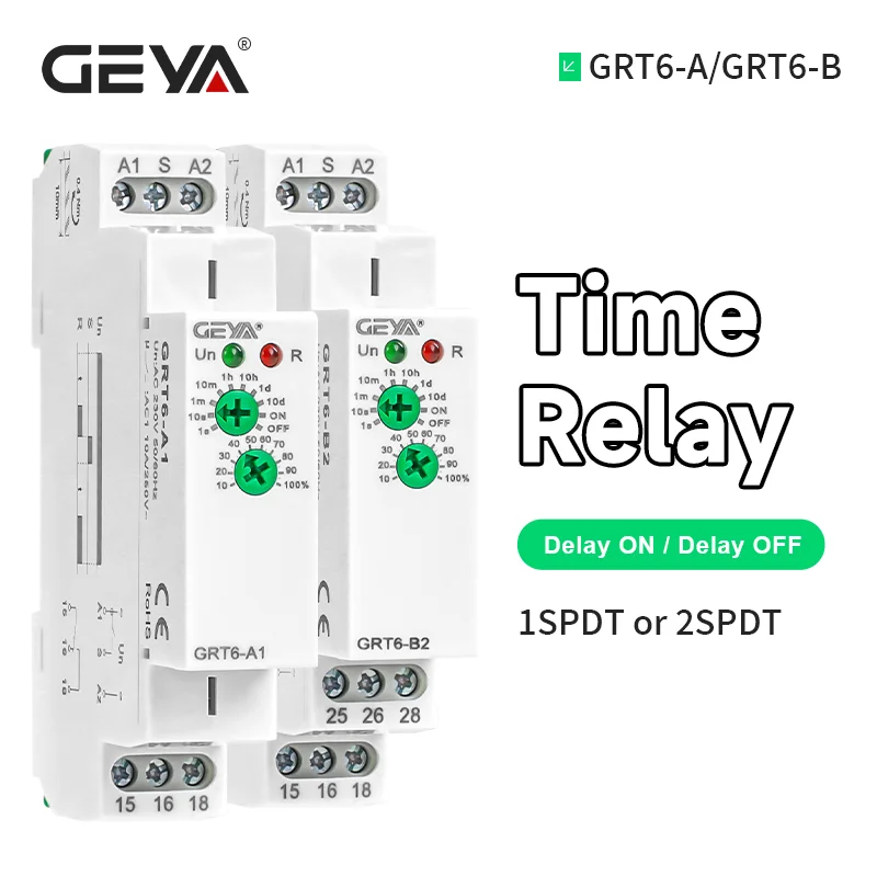 GEYA 10A Single Function Time Relay Delay ON OFF Electronic Adjustable ...
