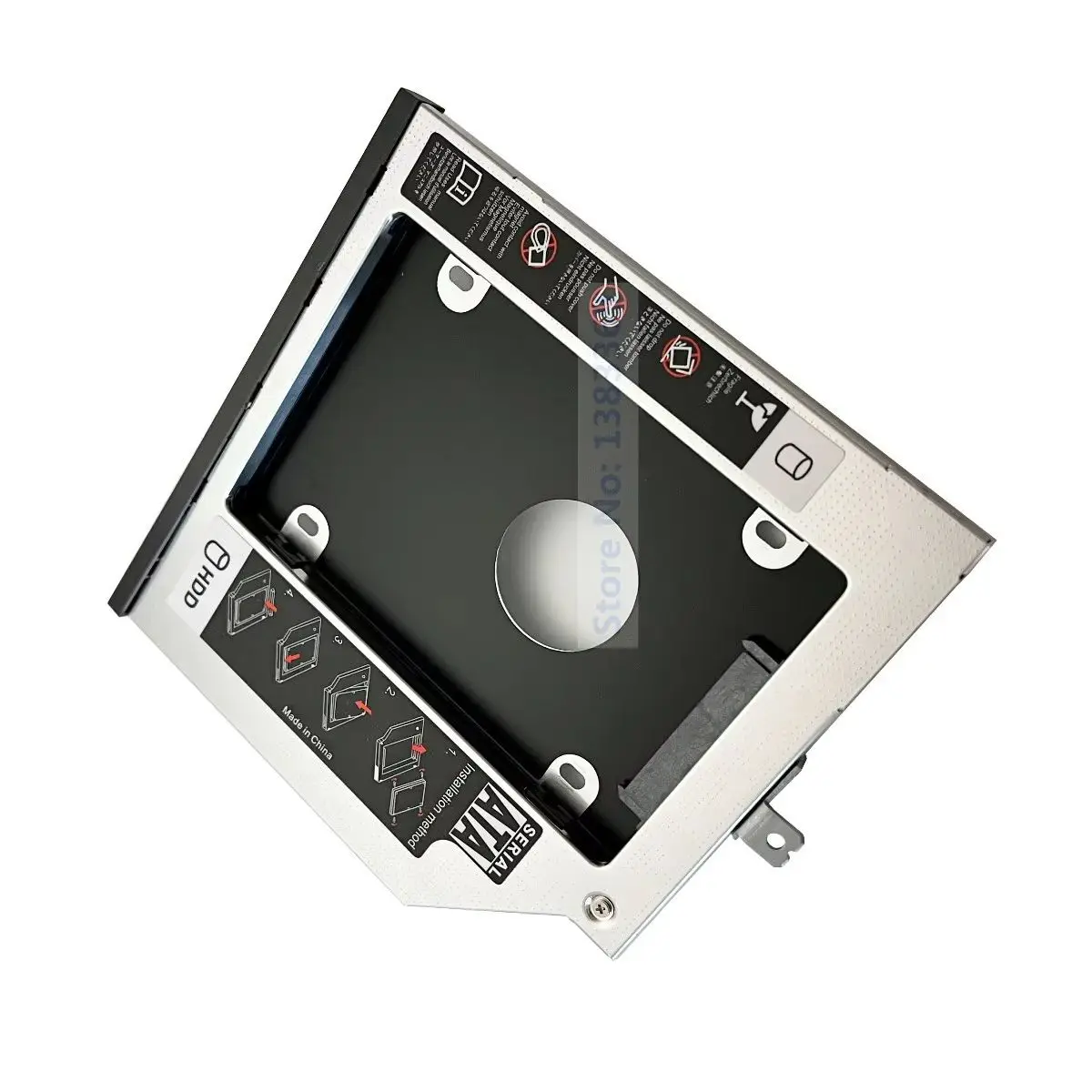 with Bezel Panel Tail Hook 2nd SATA Hard Drive HDD Optical bay Caddy ...