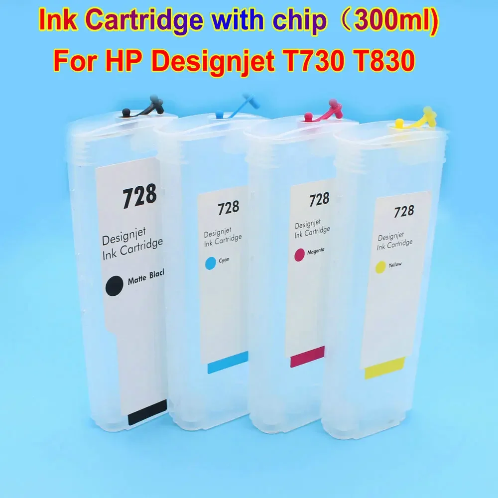 Plotter-de-impresora-Kit-de-300ML-cartucho-de-tinta-recargable-con-Chip ...