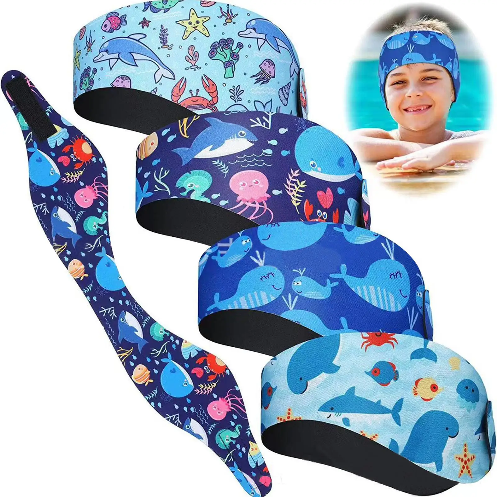 Adjustable-Swimming-Headband-for-Kids-Adults-Children-Neoprene-Swimmers ...