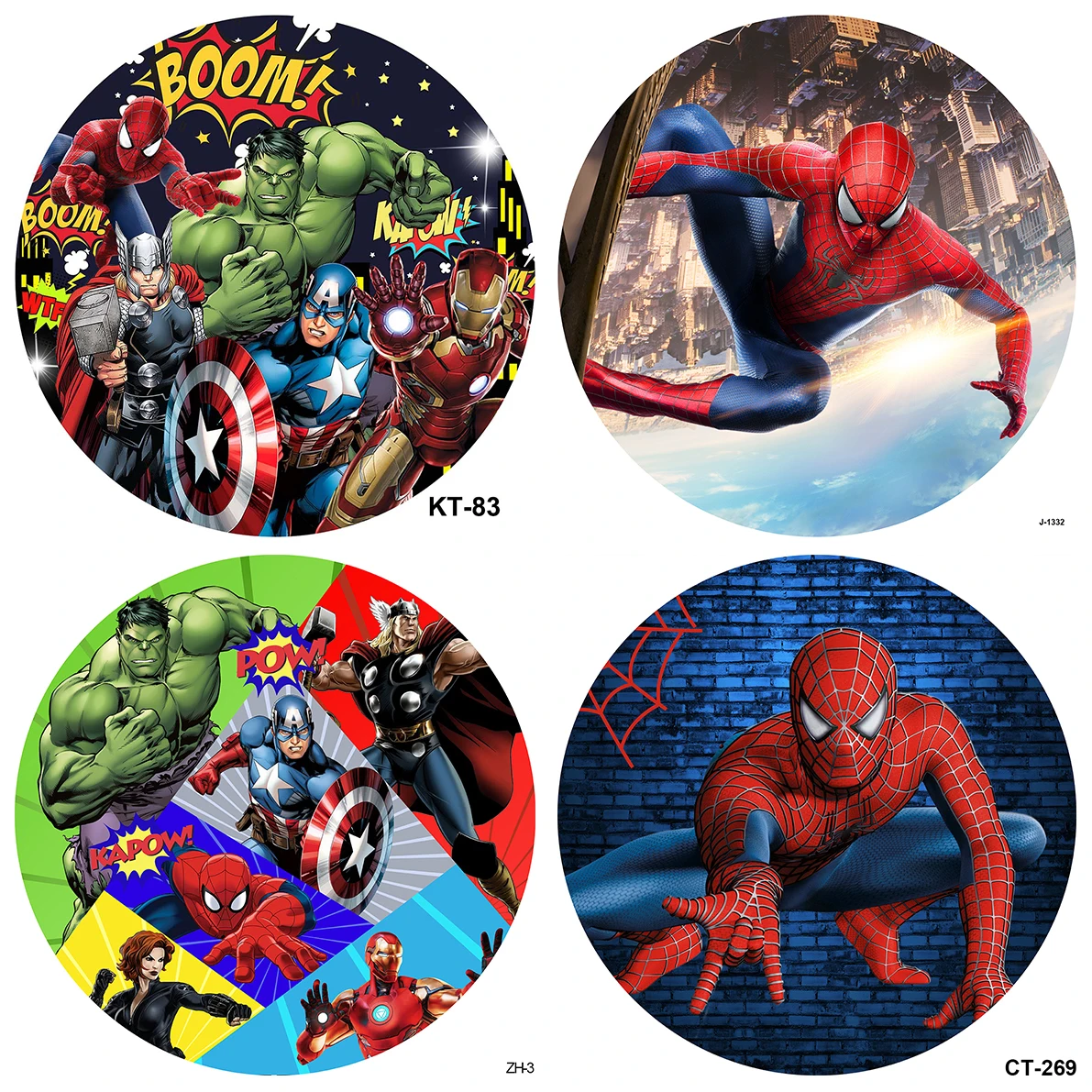 Spiderman Crew|spiderman Round Backdrop For Birthday Party - Vinyl ...