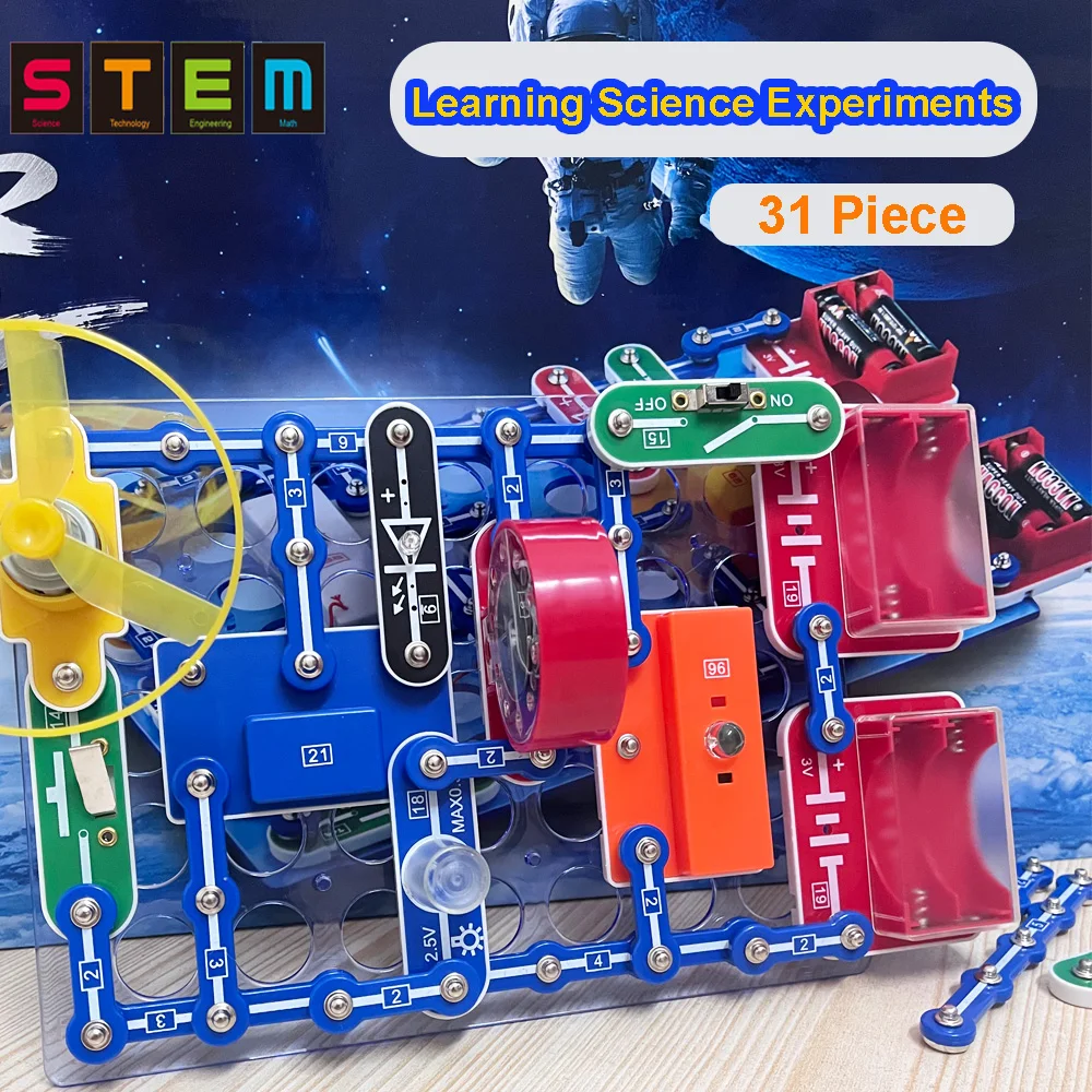 New-Circuit-Electronic-Blocks-Kit-Science-Kits-For-Kid-Physics ...