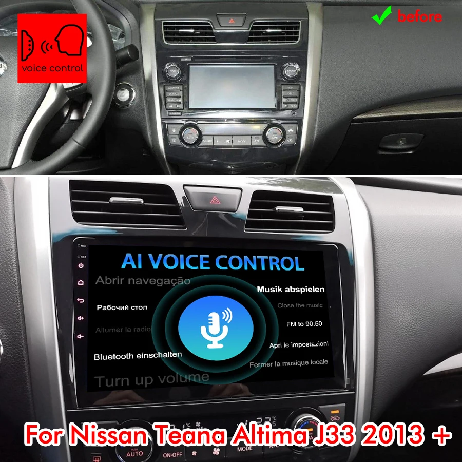 AI-Voice-Car-Radio-GPS-Stereo-Android-13-CARPLAY-For-Nissan-Teana ...
