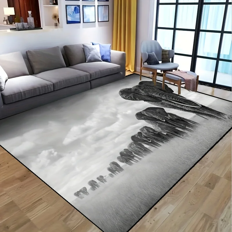 Elephants-Non-slip-Resistant-Rug-Animal-Pattern-Carpet-for-Living-Room ...