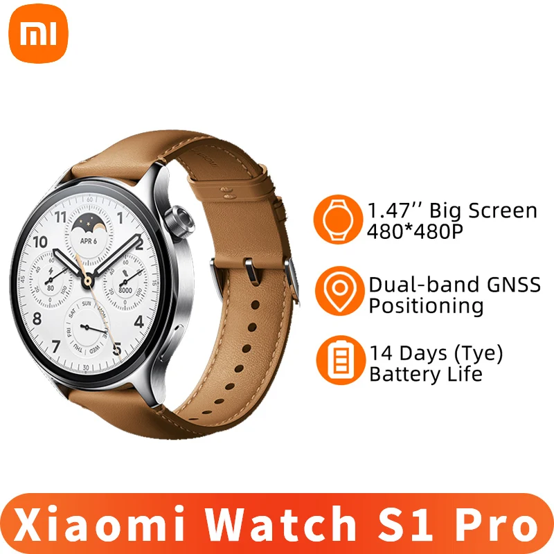 New Xiaomi Watch S1 Pro 1.47'' Amoled Screen Gps Blood Oxygen Heart ...