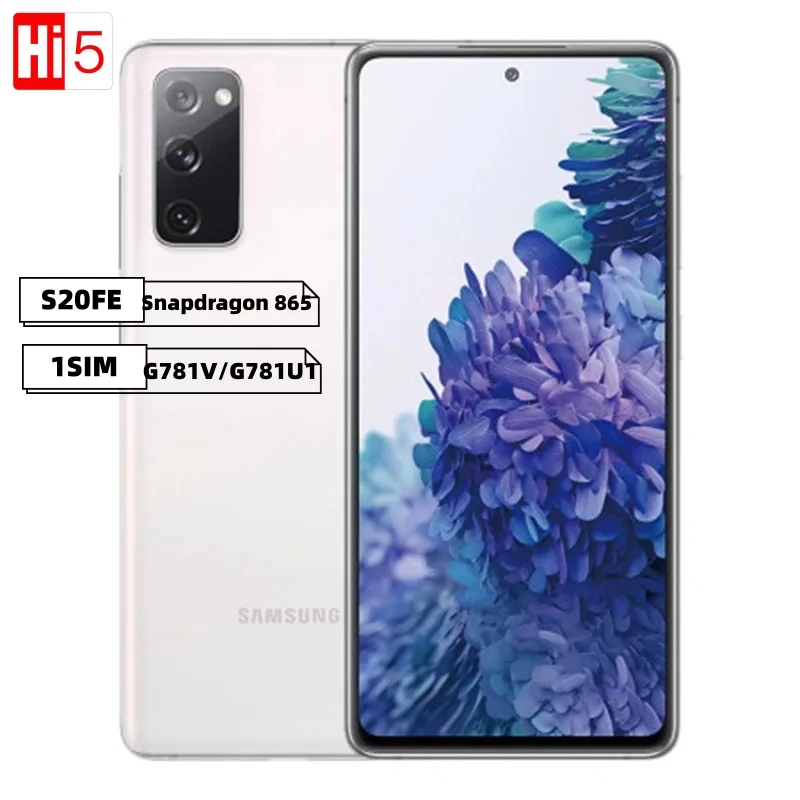 삼성 갤럭시 S20 FE 5G, G781U1, G781V, 6.5 인치 NFC, 6G RAM, 128GB ROM, 스냅드래곤 ...