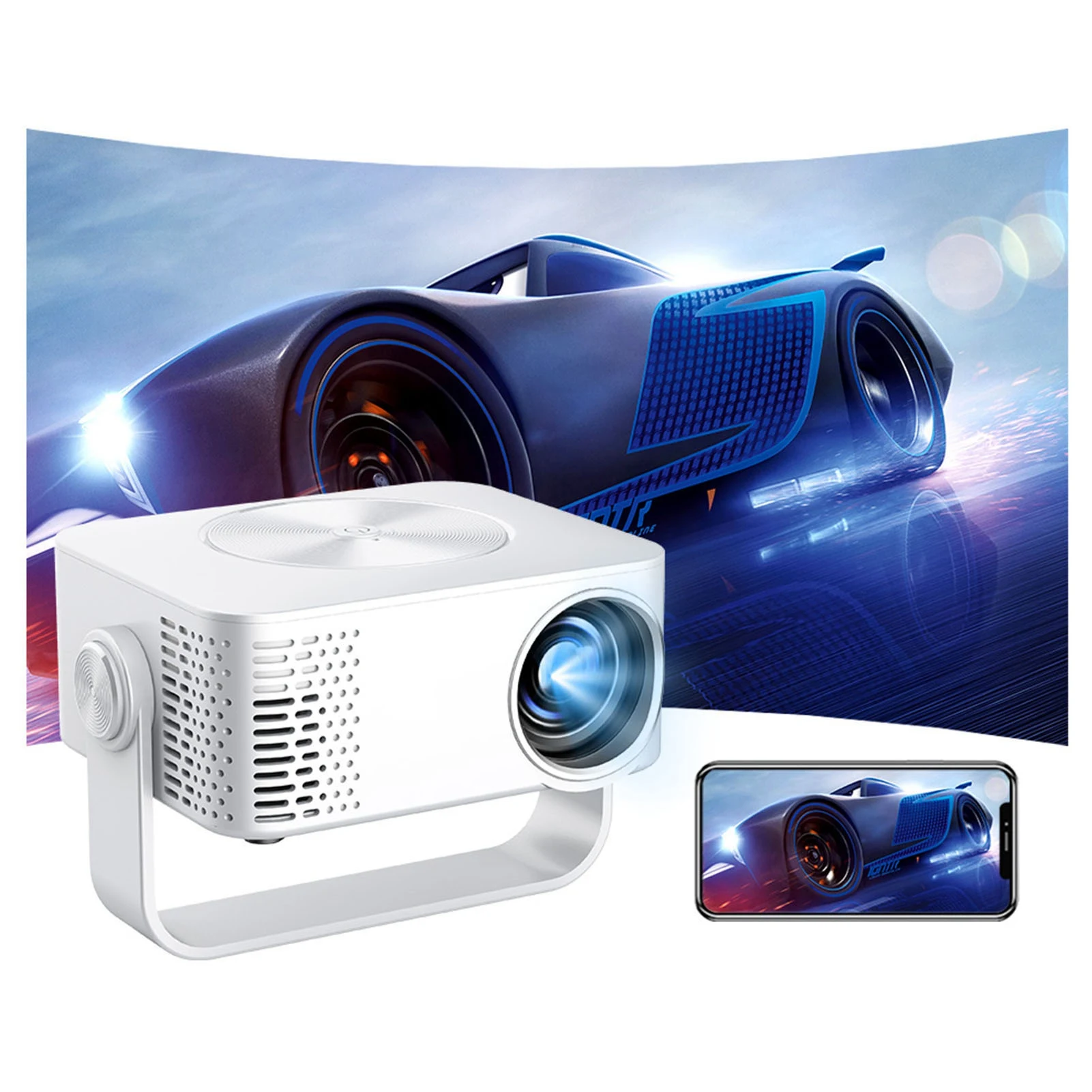 1080P Portable WiFi Projector 150ANSI Auto Keystone Correction LED ...