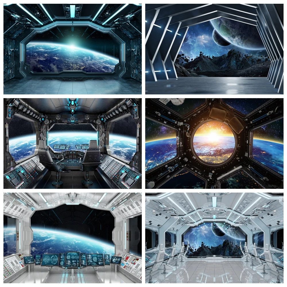 Spaceship Capsule Interior Backdrop Space Universe Earth Planet ...