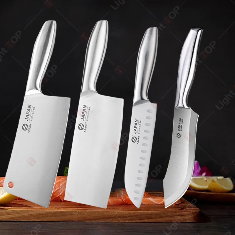 Stainless Steel Kitchen Knives Set Chef Knife Meat Cutting Professional ...