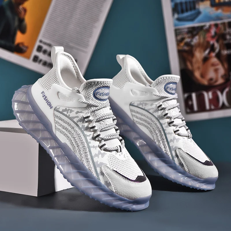 Masculino resistente ao desgaste fluorescência sapatos casuais macio ...