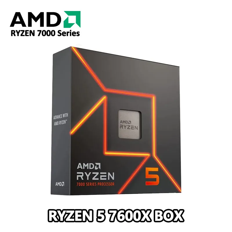 AMD Ryzen 5 7600X R5 7600X 4.7 GHz 6-Core 12-Thread CPU Processor 5NM ...