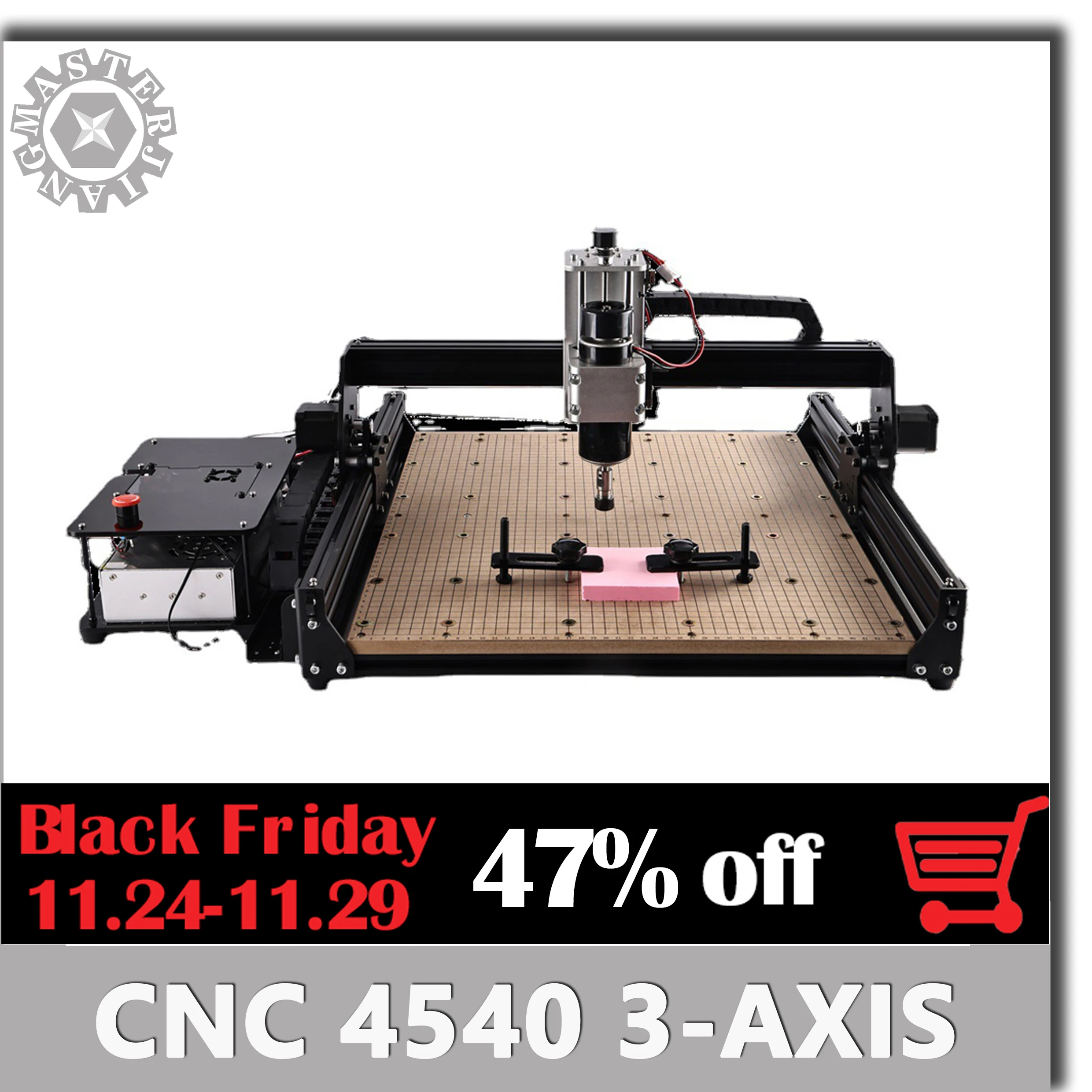 500W Spindle CNC 4540 3 Axis GRBL DIY pcb Wood Milling Machine Support ...