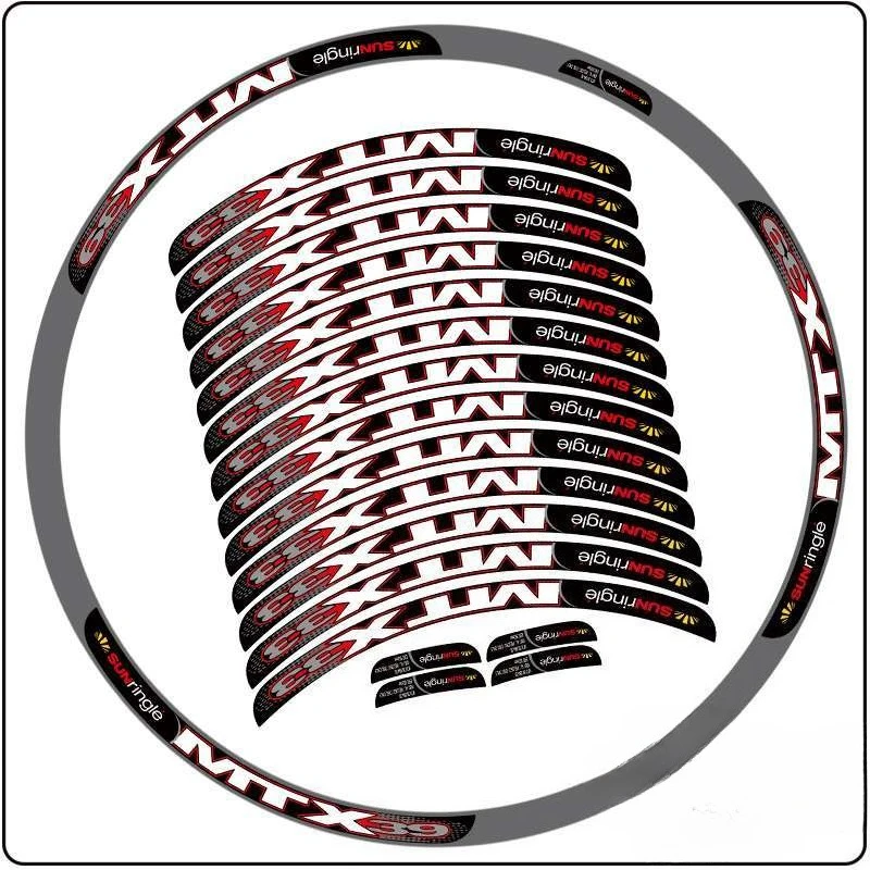 2025 New MTX39 Sunringle Bicycle Wheel Decorative Stickers 26/27.5/29 ...