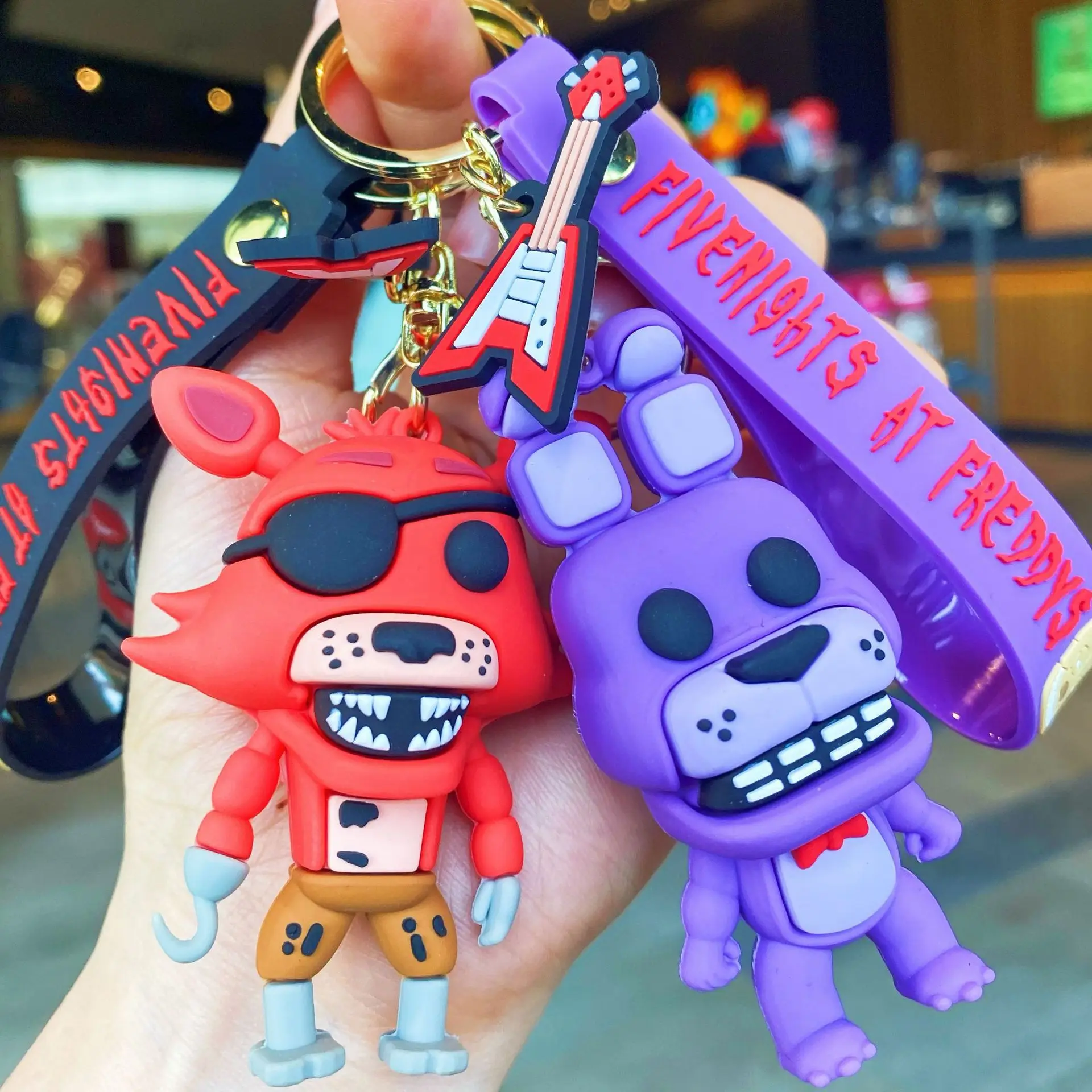 FNAF-Keychain-Sundrop-Moondrop-Figures-Freddy-Bonnie-Chica-Action ...