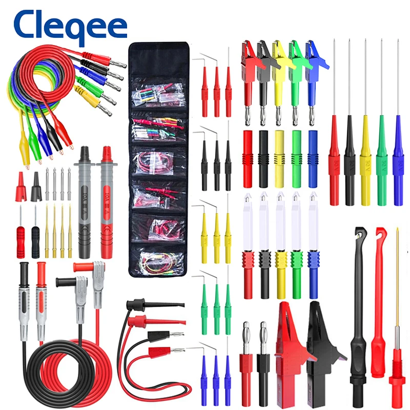 Cleqee-P1957-64PCS-Multimeter-Wire-Piercing-Probes-Test-Leads-Kit-with ...
