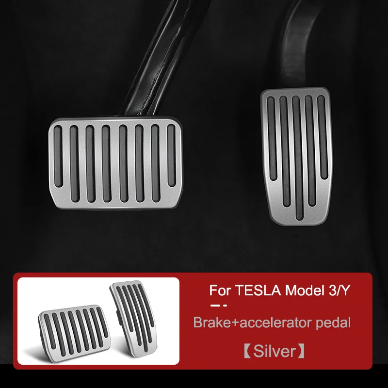 Car Foot Pedal Pads Covers for Tesla Model 3/Y 2017-2026 Aluminum Alloy ...