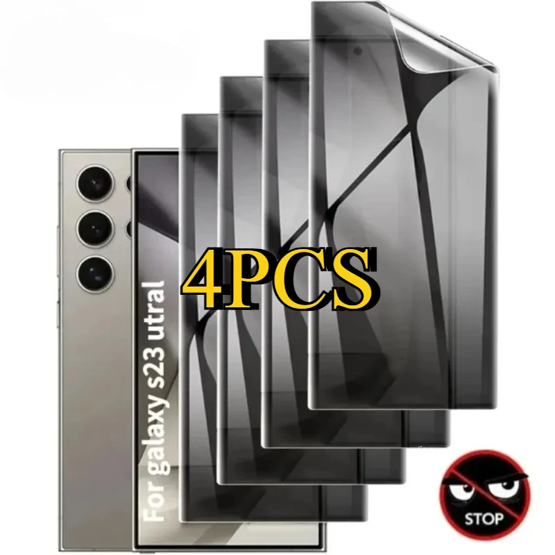 4Pcs Privacy Screen Protector For Samsung S25 Edge S24 S23 Ultra S22 ...