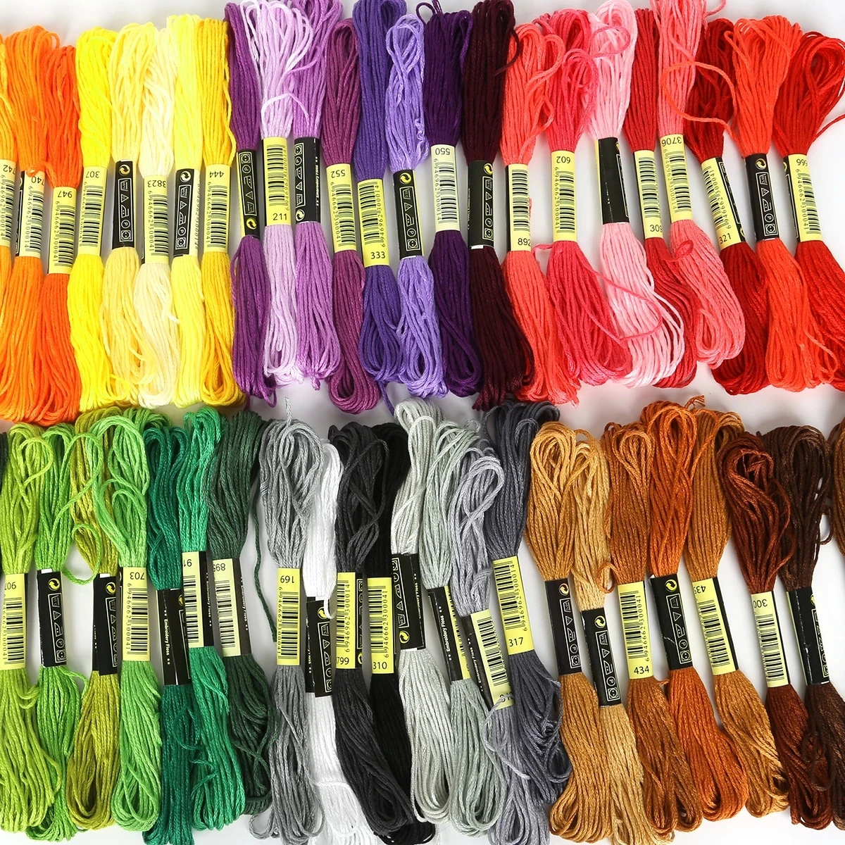 8Pcs-Multicolor-Similar-DMC-Thread-Cross-Stitch-Cotton-Sewing-Skeins ...