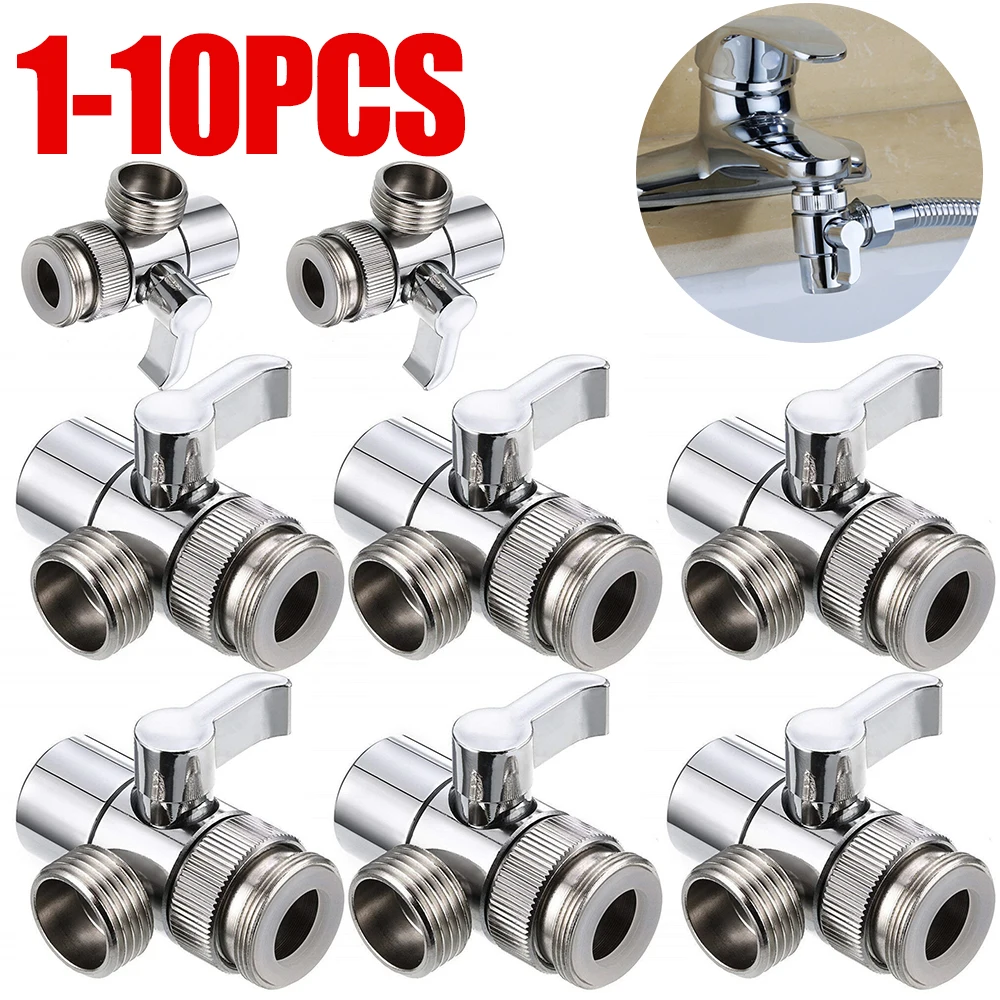 1-10pcs-3-Way-Switch-Faucet-Adapter-Kitchen-Sink-Splitter-Diverter ...