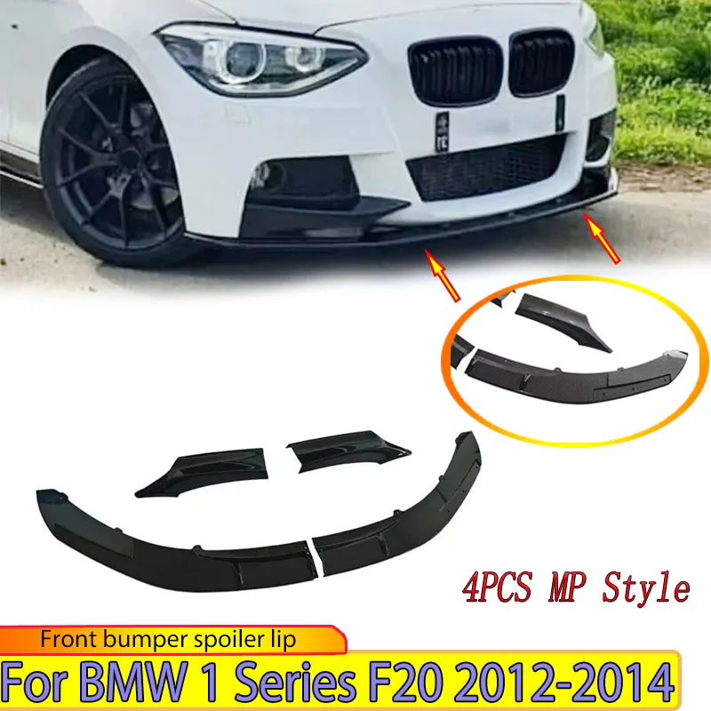 4PCS MP Style for BMW 1 Series F20 2012 2013 2014 Front Bumper Spoiler ...
