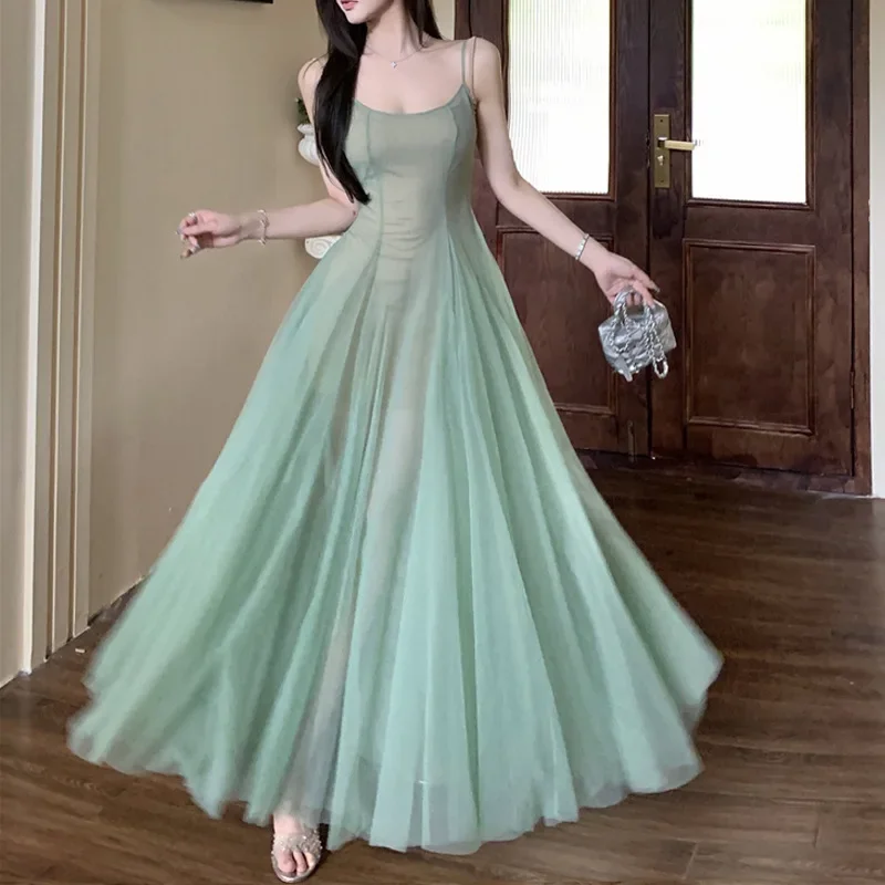 Elegant-French-Style-Sensibility-Niche-Women-s-Gown-Sensual-Tank-Dress ...