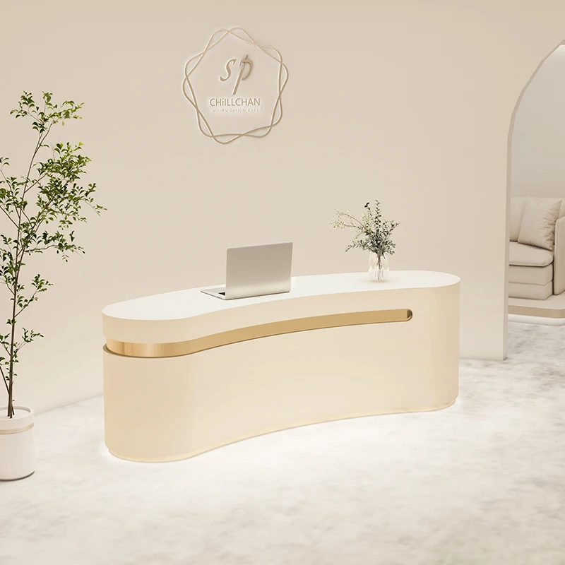 Shop Hospital Reception Desks European Mobile Luxury Cashier Table ...