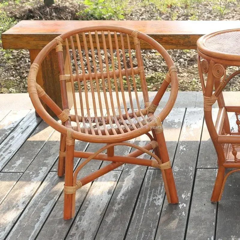 Bamboo Wicker Lounge Chair Recliner Patio Pool Side Seat Camping Chair ...