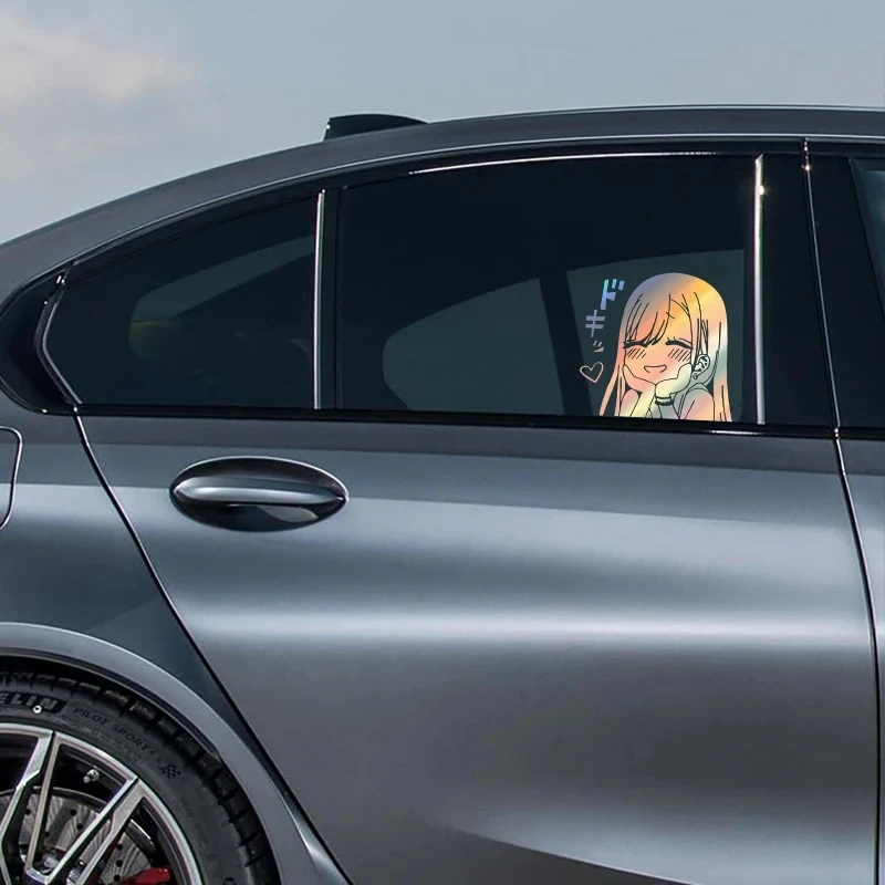 Cute-anime-JDM-Car-interior-stickers-AUTO-window-bumpers-decorative ...