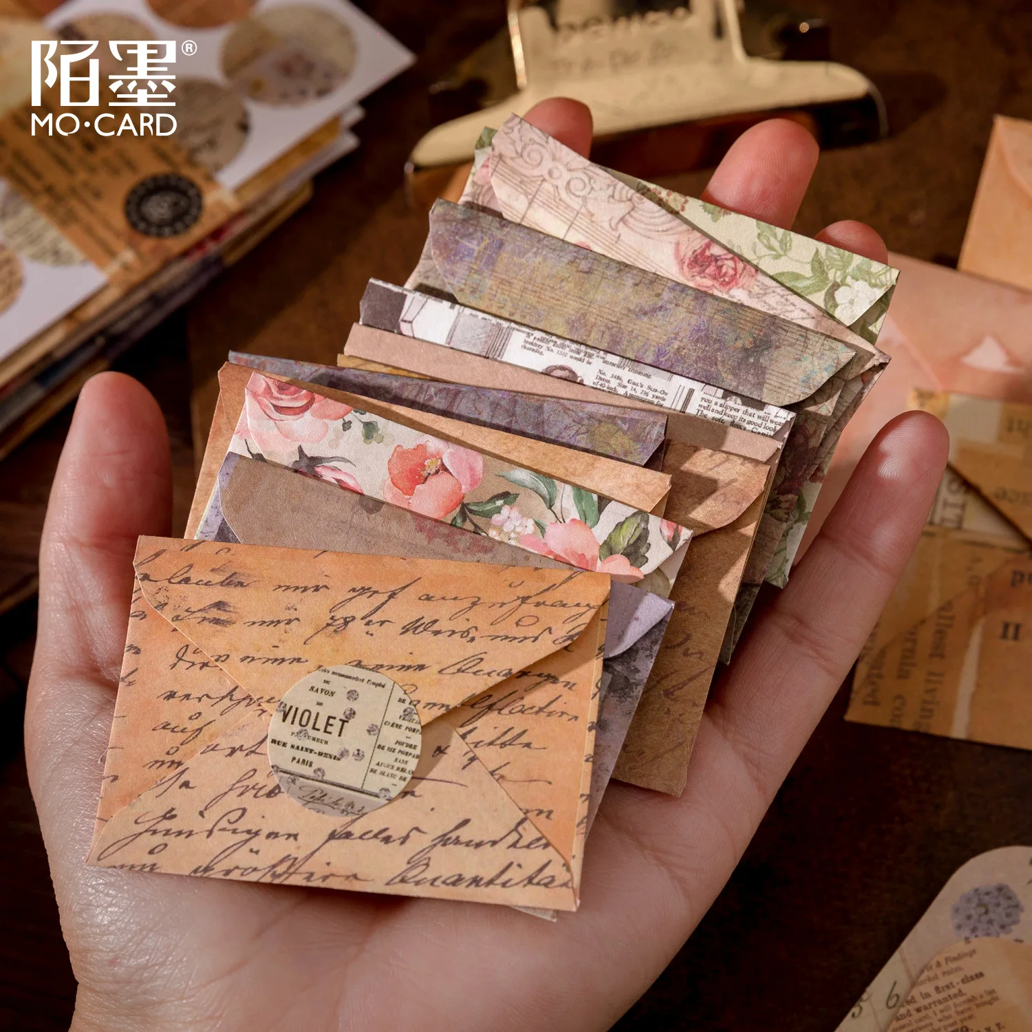 Vintage Small Mini Kraft Paper Window Envelopes Wedding Invitation ...