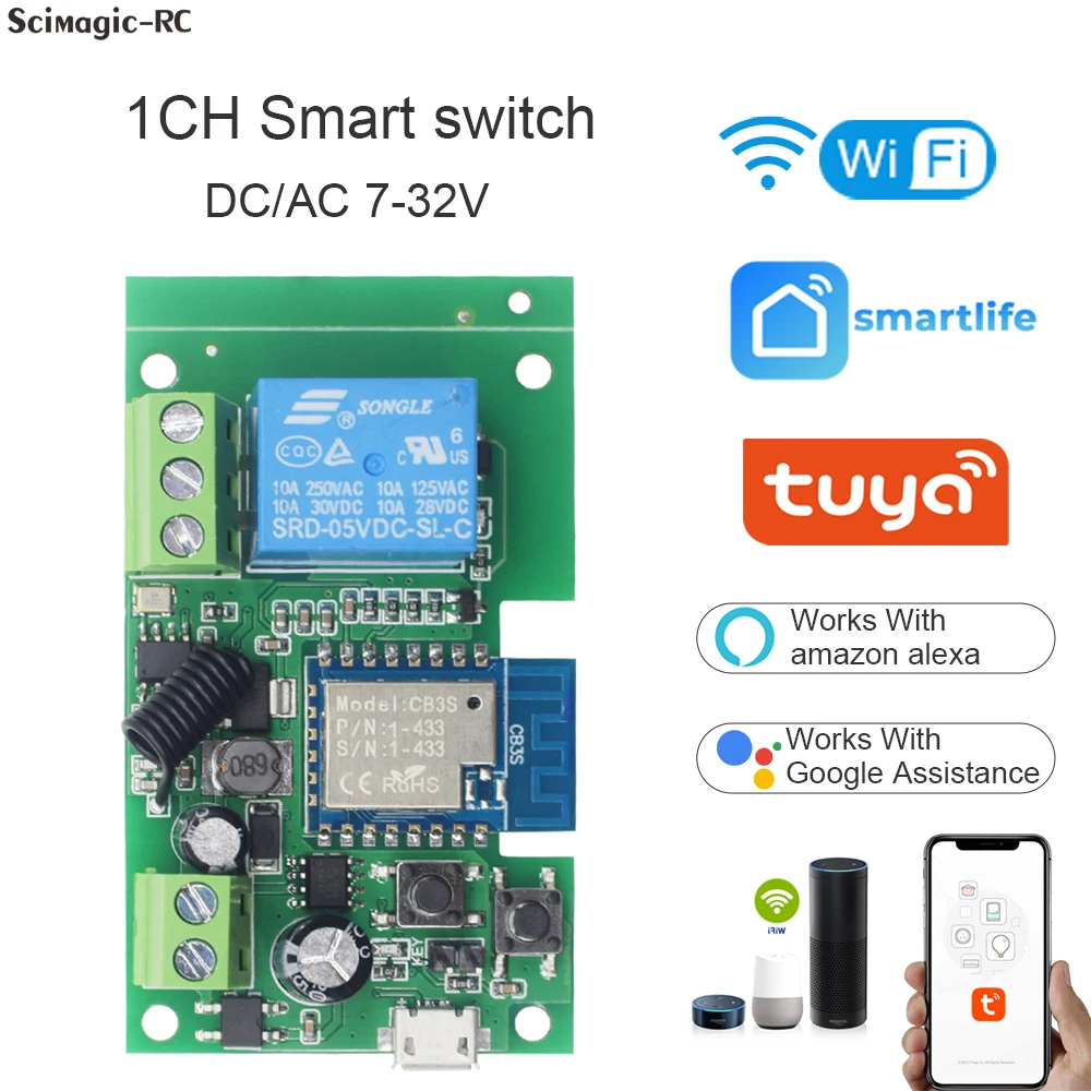 Tuya-Smart-Wifi-Remote-Control-Wireless-Switch-Module-1CH-DC-5V-12V-24V ...