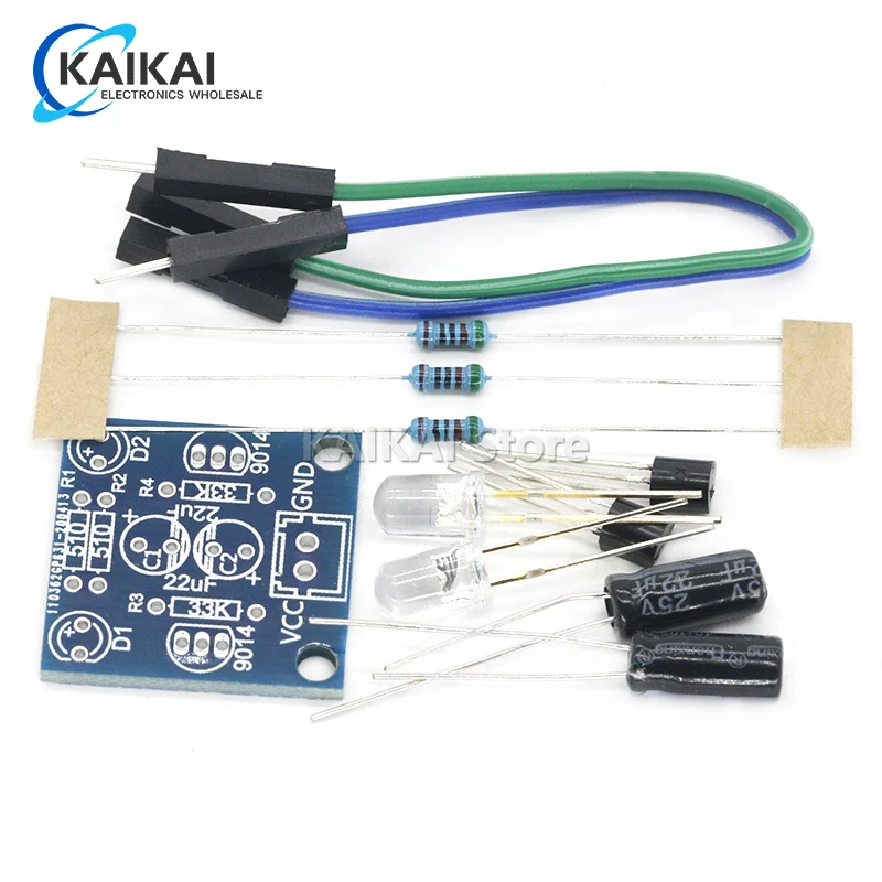 MHT11-Simple-5MM-LED-Flash-DIY-Kits-DC-3V-14V-Circuit-Electronics-Suite ...