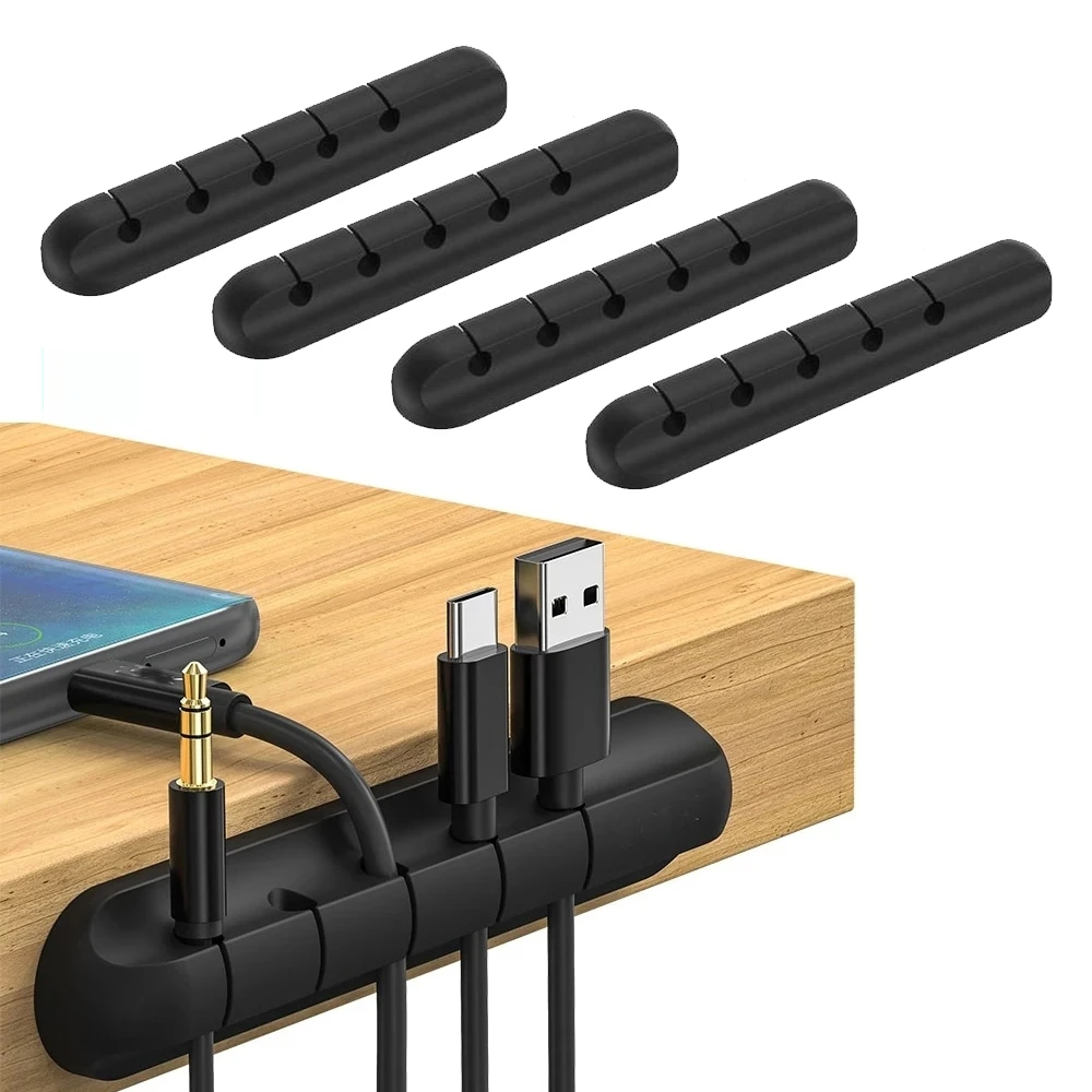 AEB173 Wholesale Bulk 200pcs Silicone Cable Organizer USB Winder ...