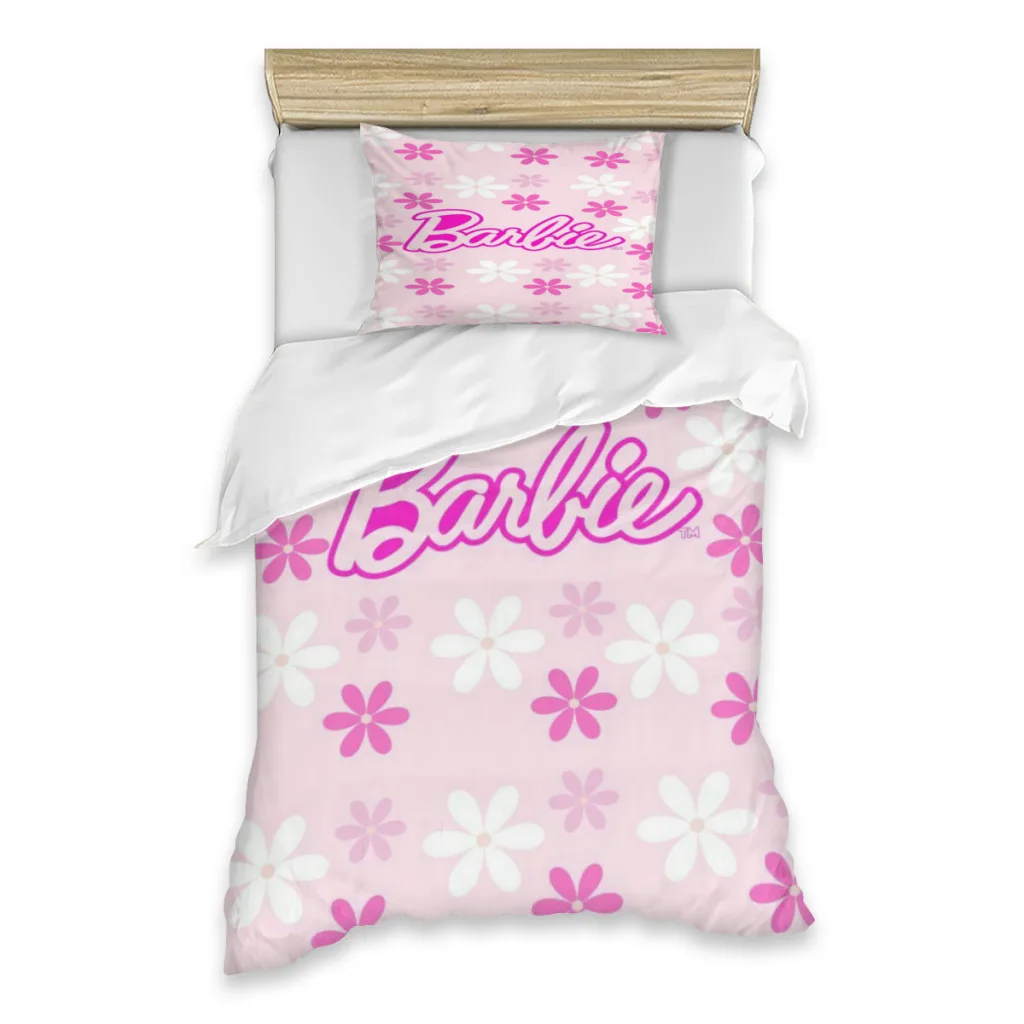 Barbie-Hot-Pink-Barbie-Hot-Pink-Single-Bed-Sheets-Set-Complete-Case ...