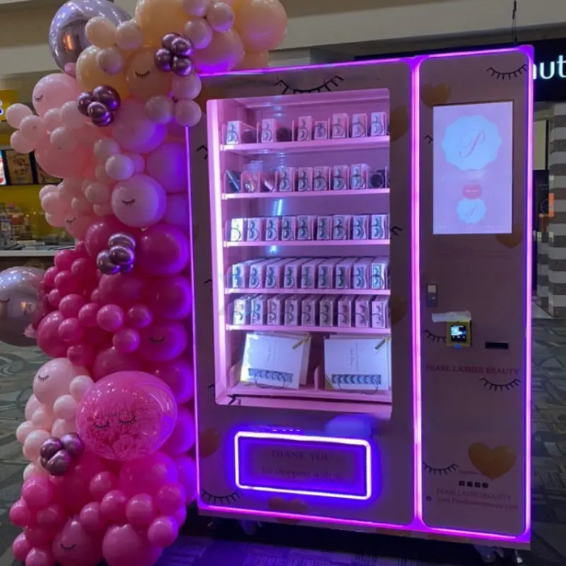 Custom-Pink-Hair-Wigs-Eyelash-Vending-Machine-Hot-Sale-High-Profit ...