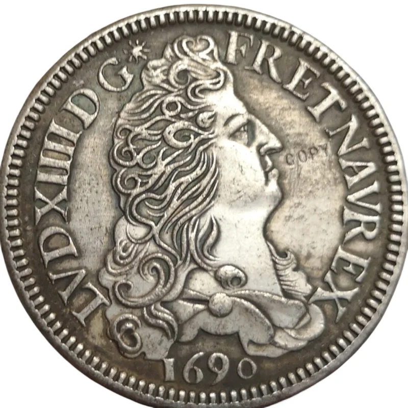 1690-1693-France-Kingdom-1-Ecu-Louis-XIV-Silver-Plated-Copy-Coin-choose ...