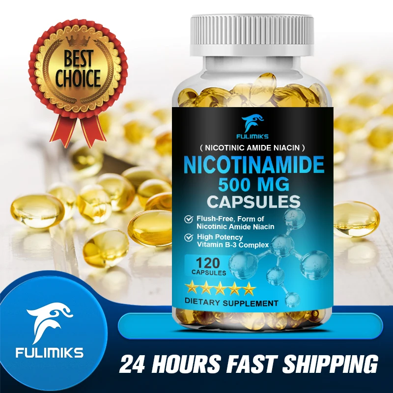 Niacinamide-500-mg-Capsules-Vitamin-B-3-Energy-Metabolism-Circulation ...