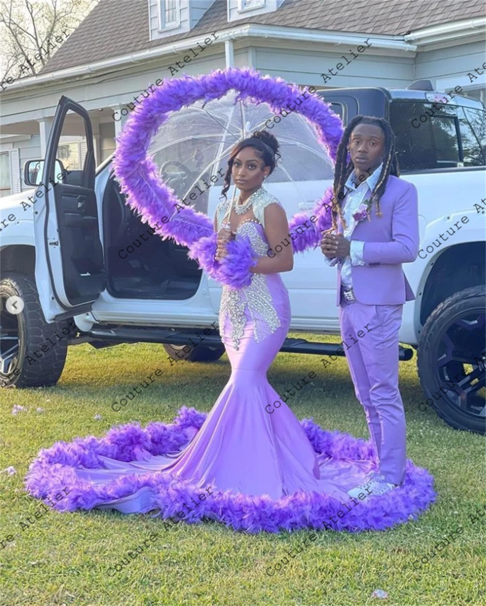 Matching Prom Couples Purple