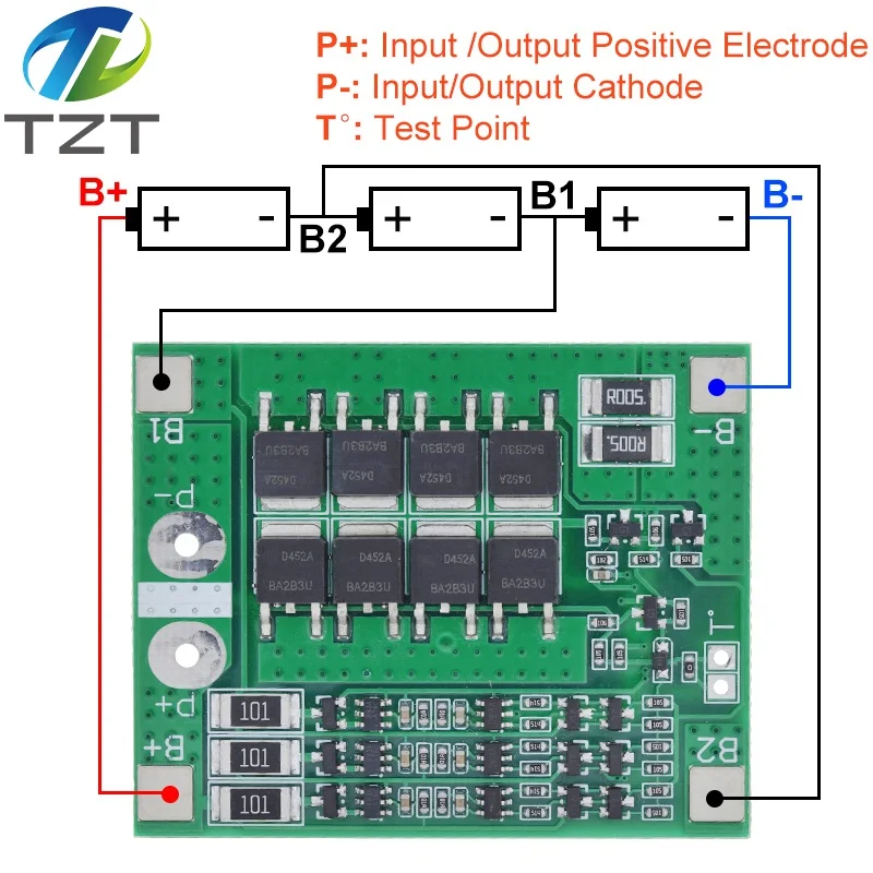 Original 3S 25A Li-ion 18650 BMS PCM Battery Protection Board BMS PCM ...