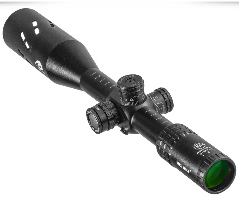 FIRE WOLF 5-25X50 FFP Tactical Big handwheel Turrets Optical Rifle ...