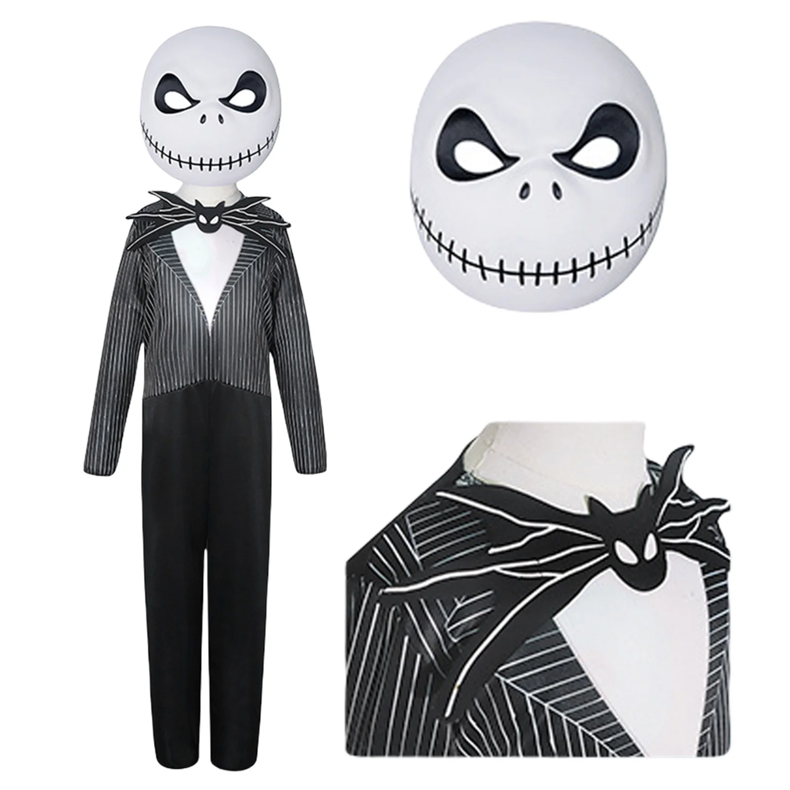 Traje de Cosplay de Jack Skellington para niños y niñas, traje de ...