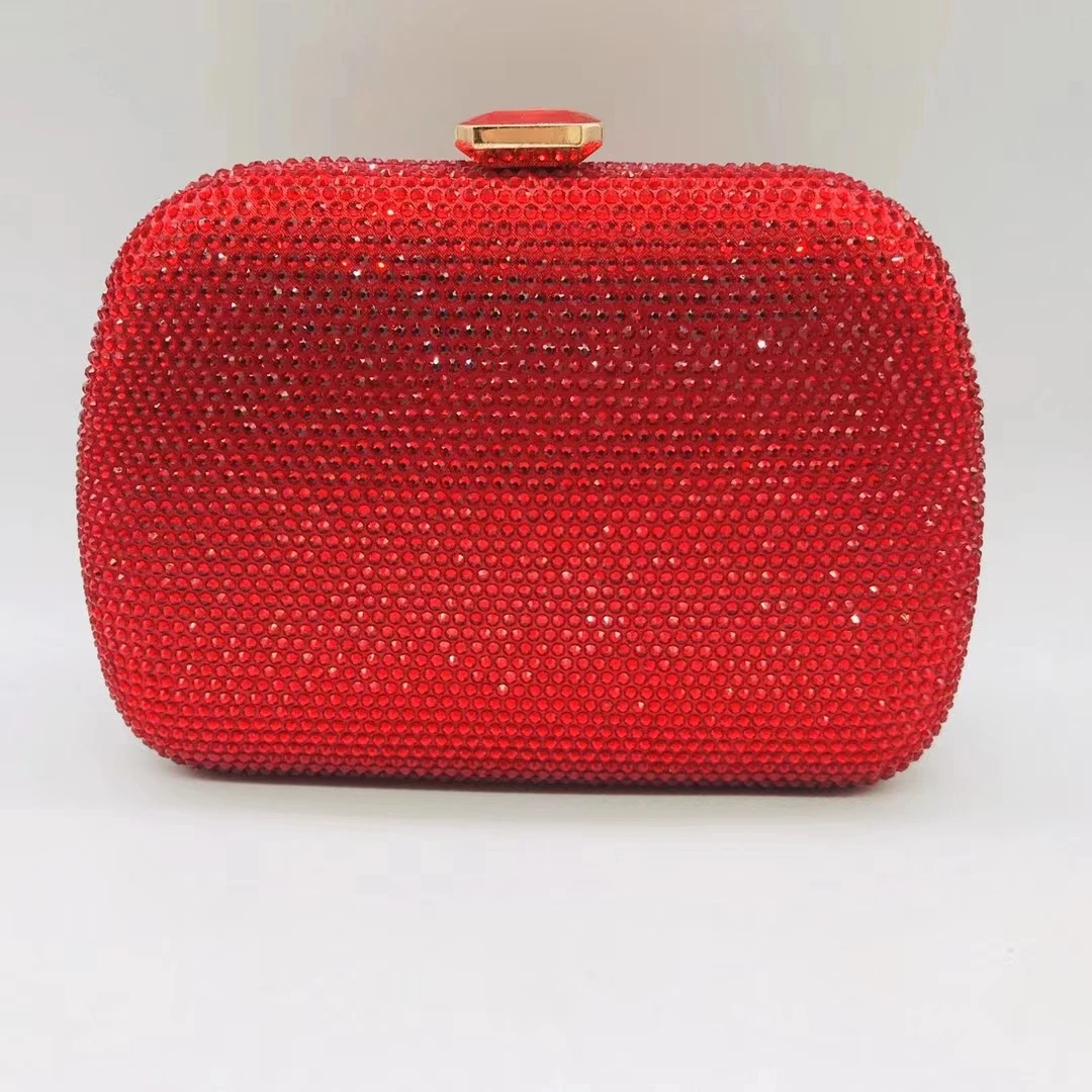 XIYUAN-Woman-Red-Green-Crystal-Diamond-Evening-Bag-Wedding-Bridal ...
