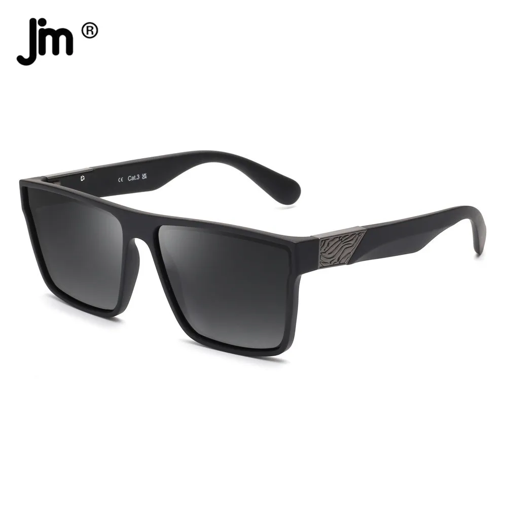 JM Retro Polarized Sunglasses Men Women High-quality Frame Flat Top ...