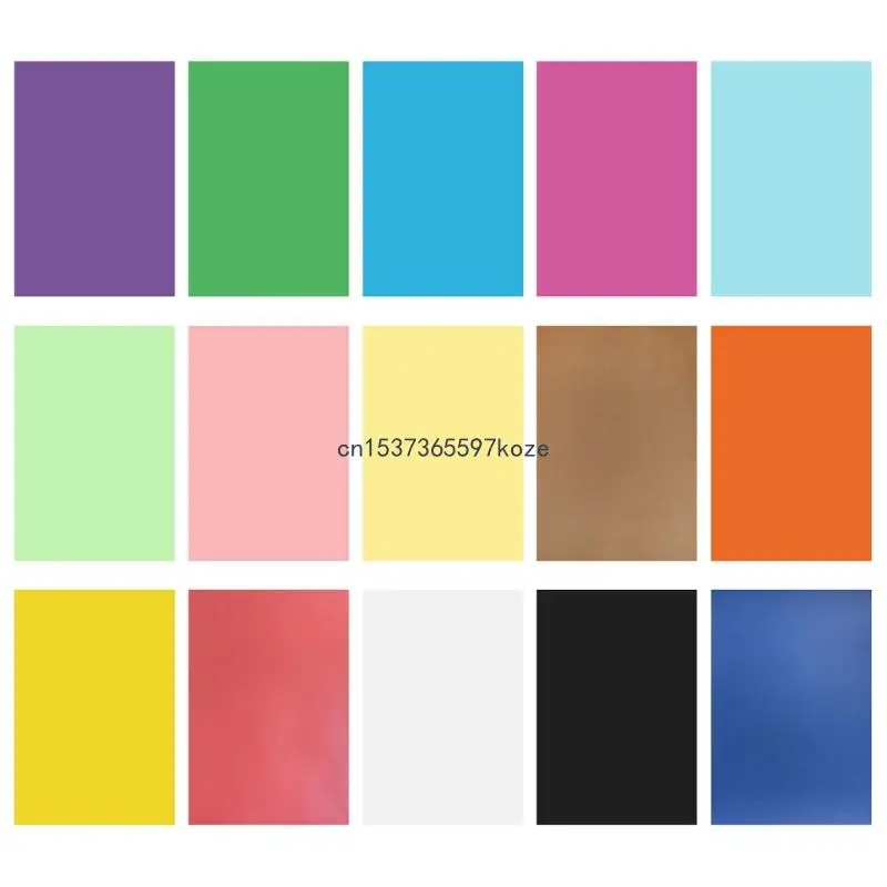 Conjunto de 50 Folhas de Cartolina Colorida 8K - Papel Grosso para ...