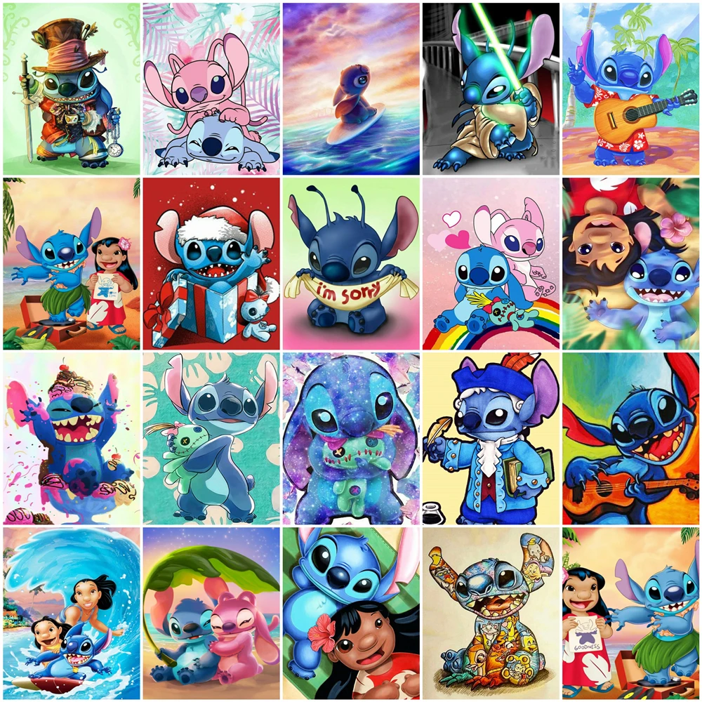 Disney-Cartoon-Diamond-Painting-Lilo-And-Stitch-Diamond-Embroidery ...